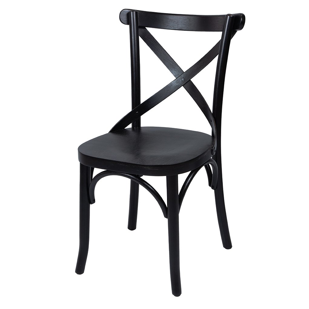 Kit 2 Cadeiras Luna madeira maciça Preto