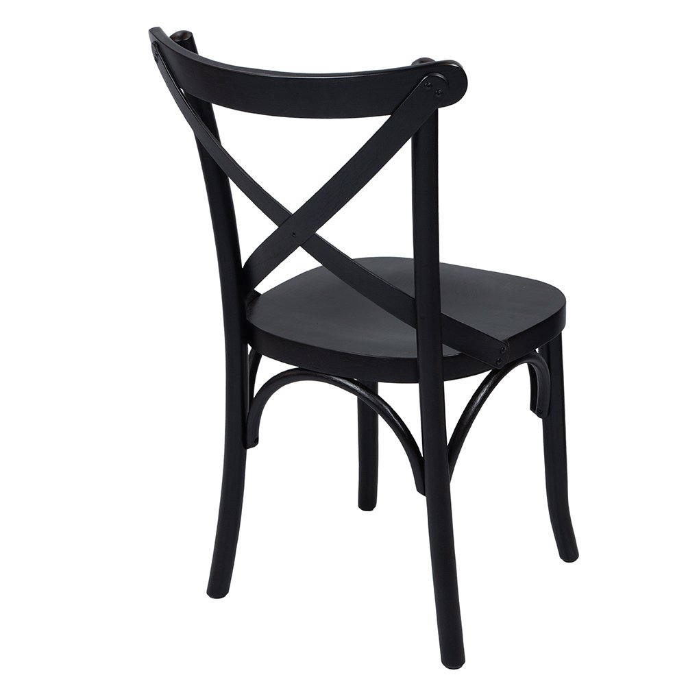 Kit 2 Cadeiras Luna madeira maciça Preto