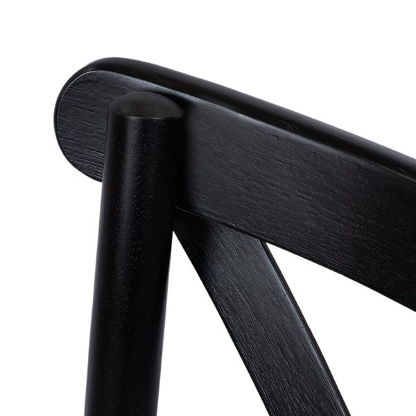 Kit 2 Cadeiras Luna madeira maciça Preto